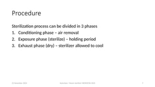 Working of Steam sterilizer or autoclave | PPTX