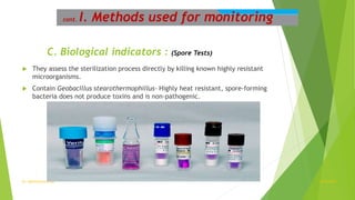 Steam sterilization monitoring | PPTX
