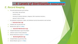 Steam sterilization monitoring | PPTX