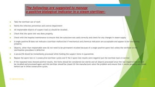 Steam sterilization monitoring | PPTX