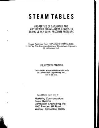 SteamTable.pdf | Mechanical and Industrial Engineering Industry ...