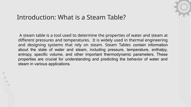 Steam Tables, Presentation 1.0 and introduction.pptx