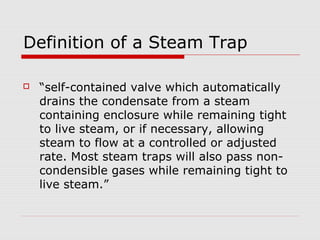 Steam traps | PPT | Free Download