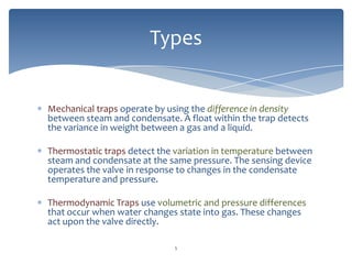 Steam traps and their types | PPTX