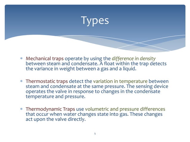 Steam traps and their types | PPTX | Physics | Science