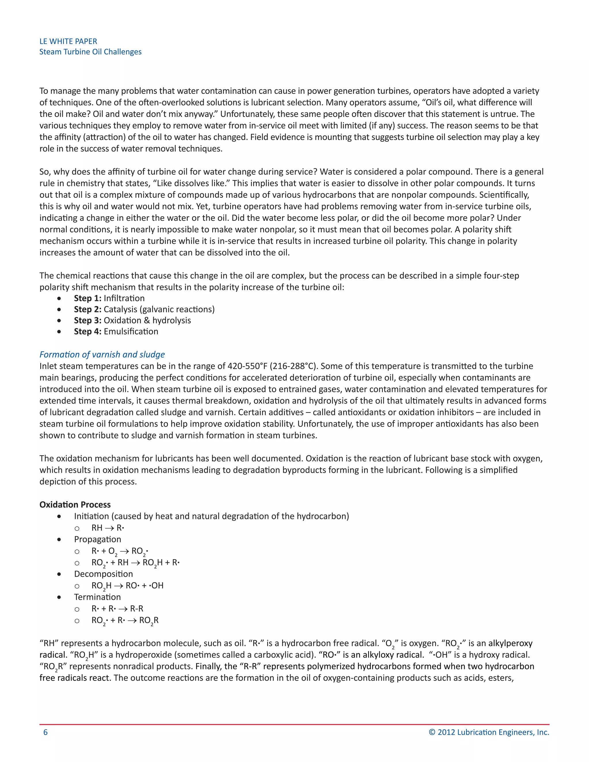 Steam turbine oil_challenges | PDF