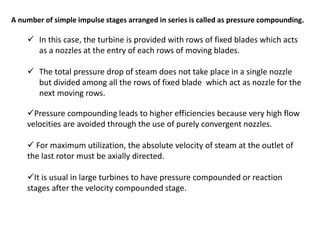 Steam turbines, Shankarappa K | PPTX