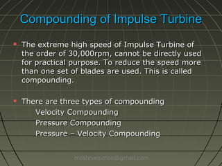 Basic Mechanical Engineering-Steam turbines | PPT