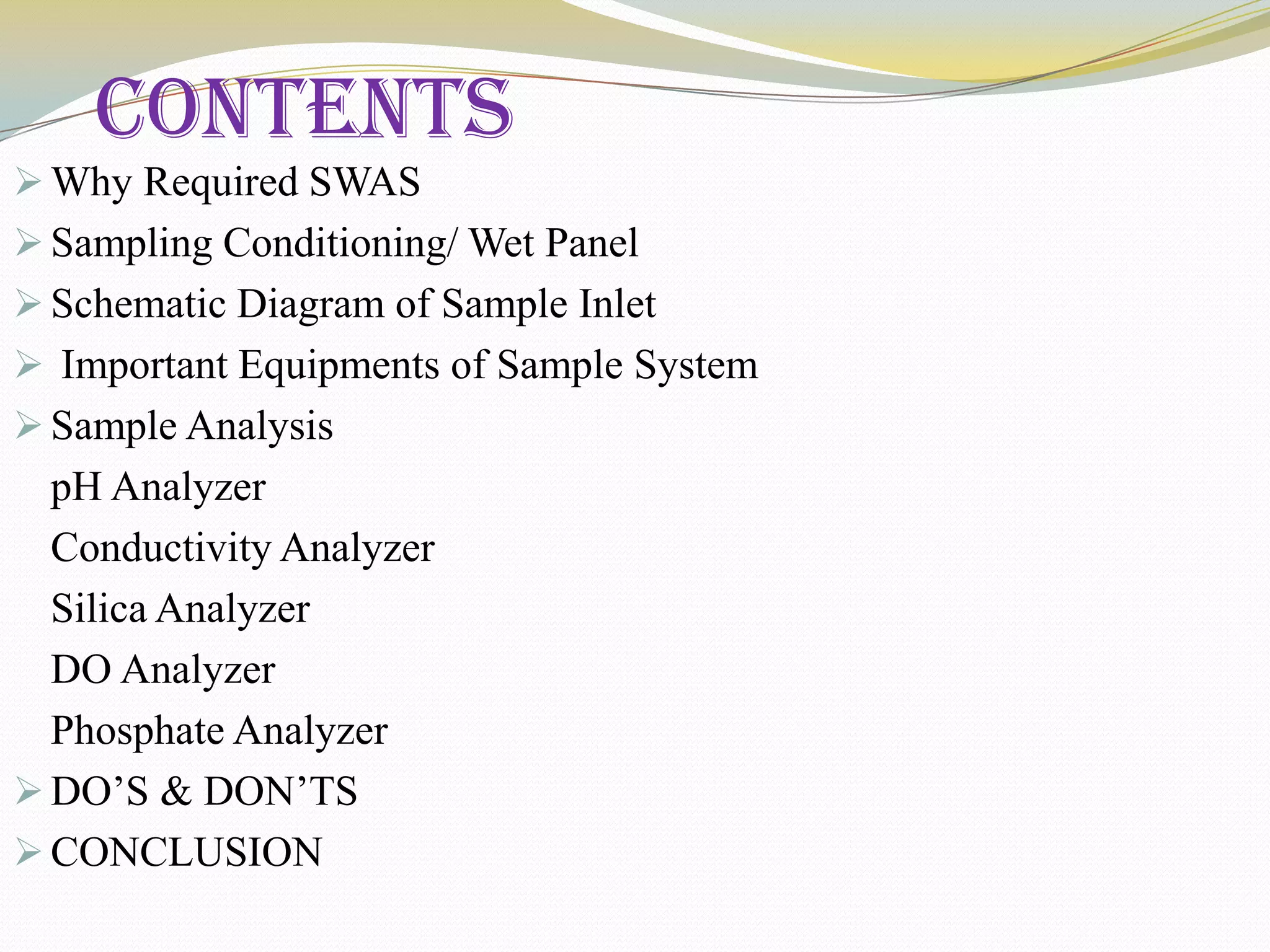 Steam water analysis system | PPT