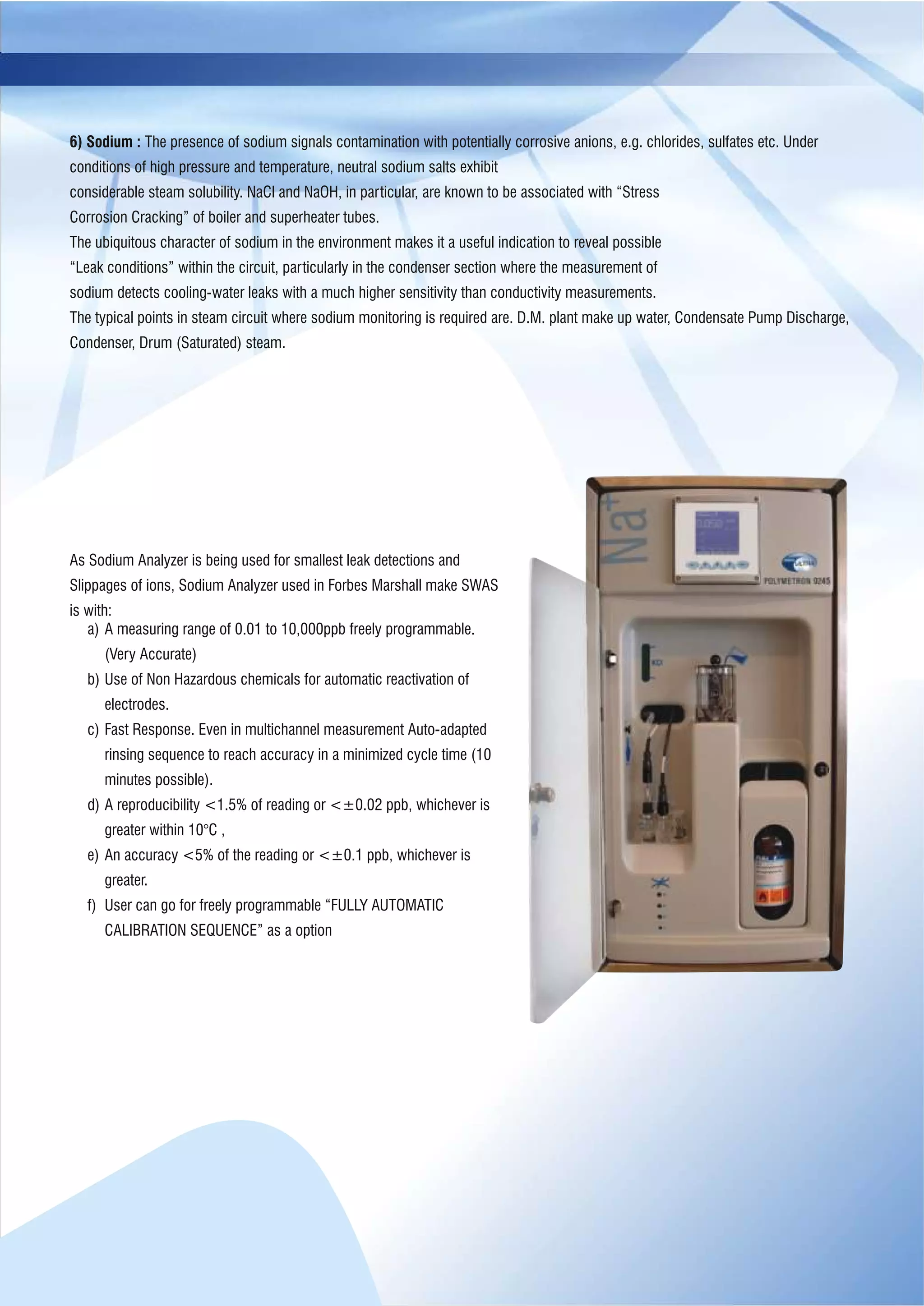 Steam & water analysis system (swas) | PDF