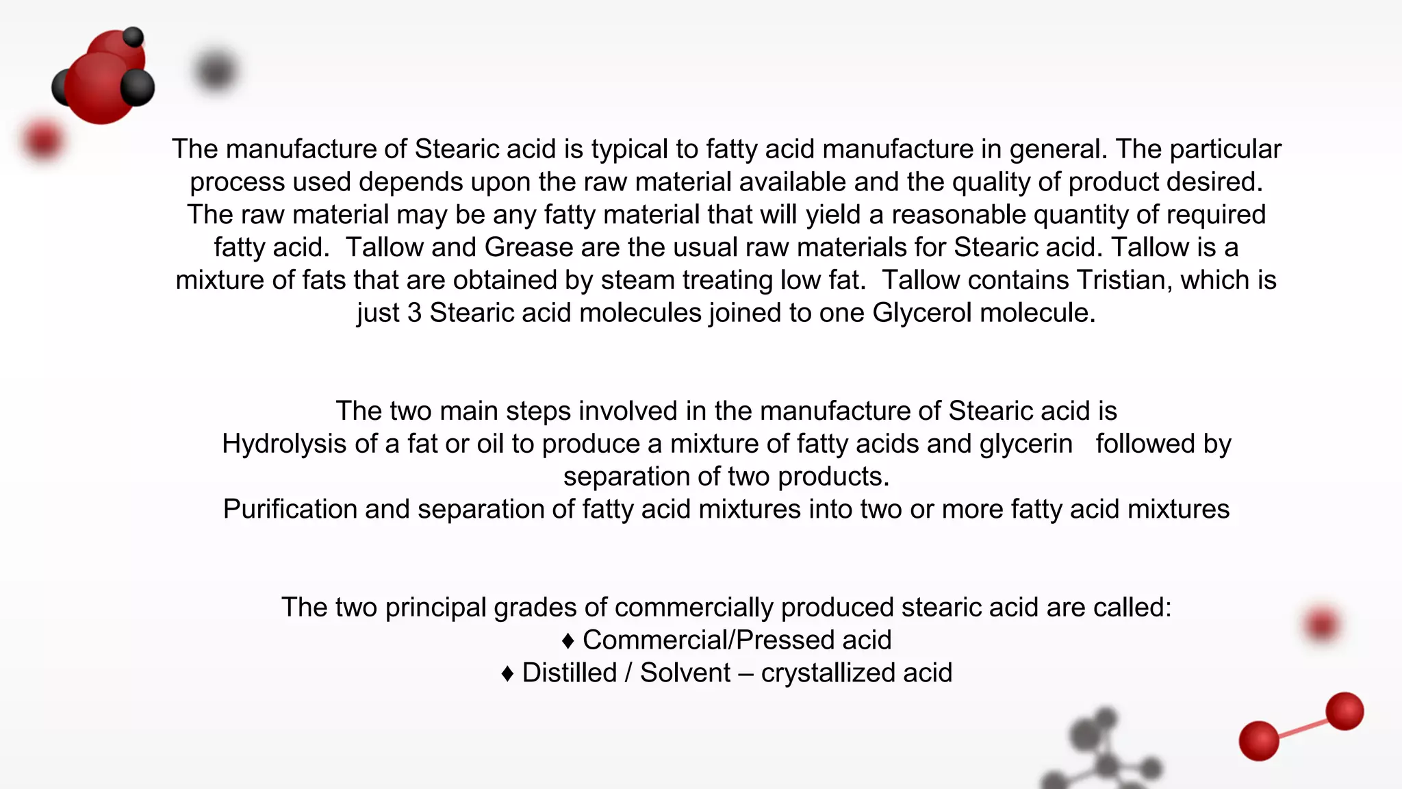 Stearic acid (saturated acid) | PDF