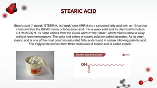 Stearic acid (saturated acid) | PDF