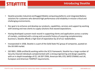 Steatite Company Overview | PPTX
