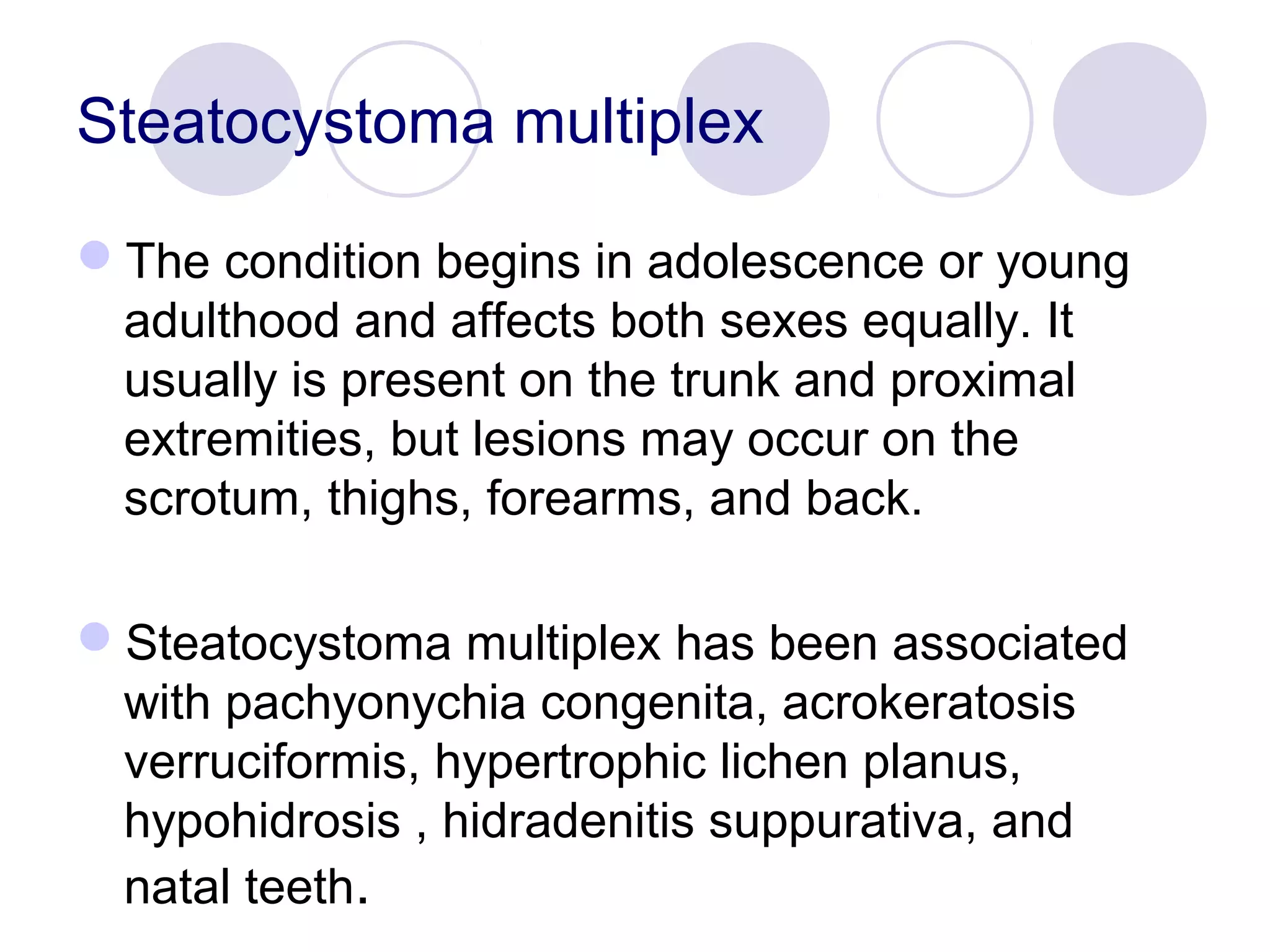 Steatocystoma multiplex | PPT