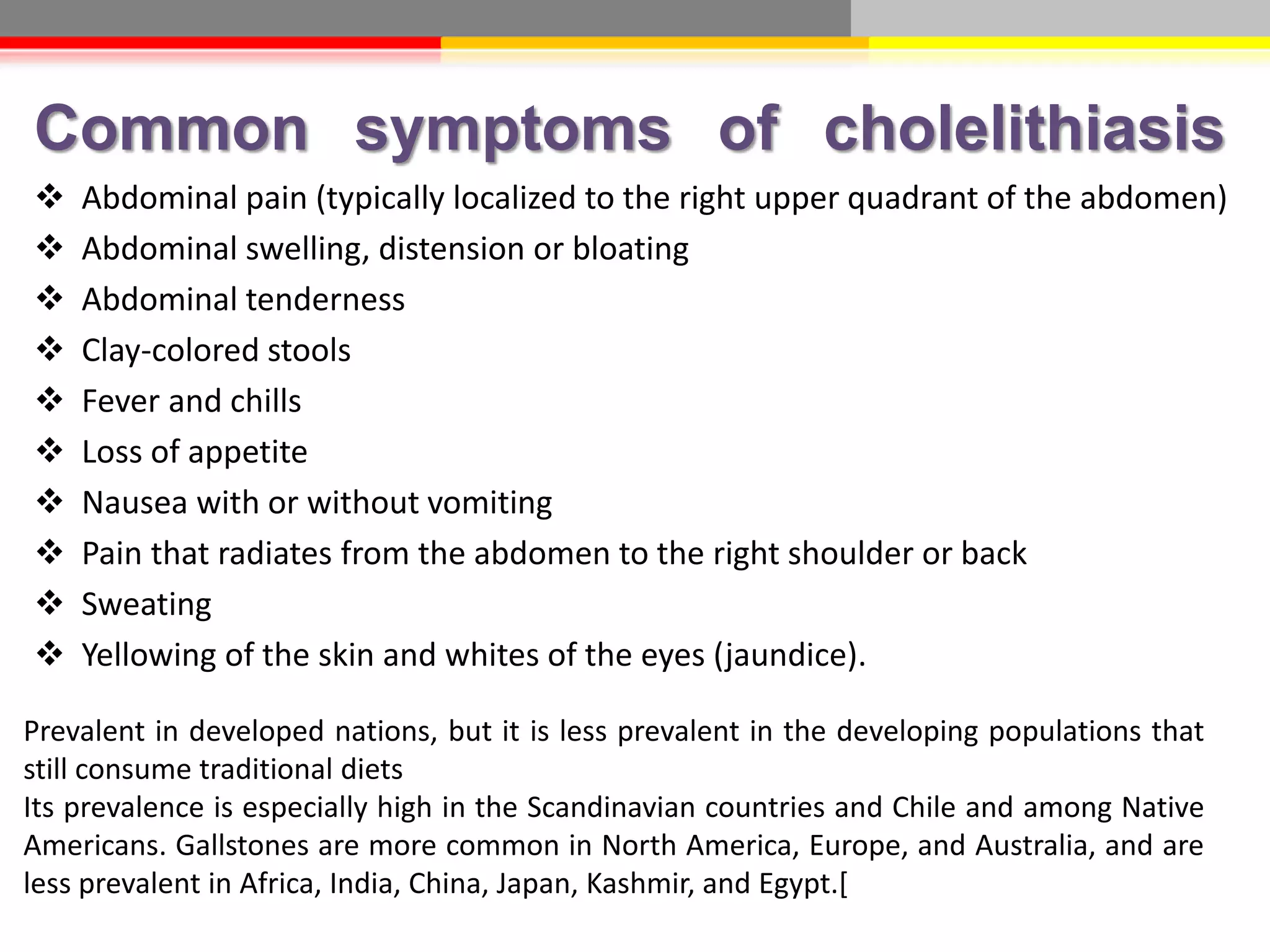 Steatorrhea, Chyluria, Gallstone (Cholelithiasis), Pancreatitis ...