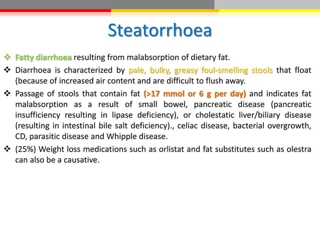 Steatorrhea, Chyluria, Gallstone (Cholelithiasis), Pancreatitis ...