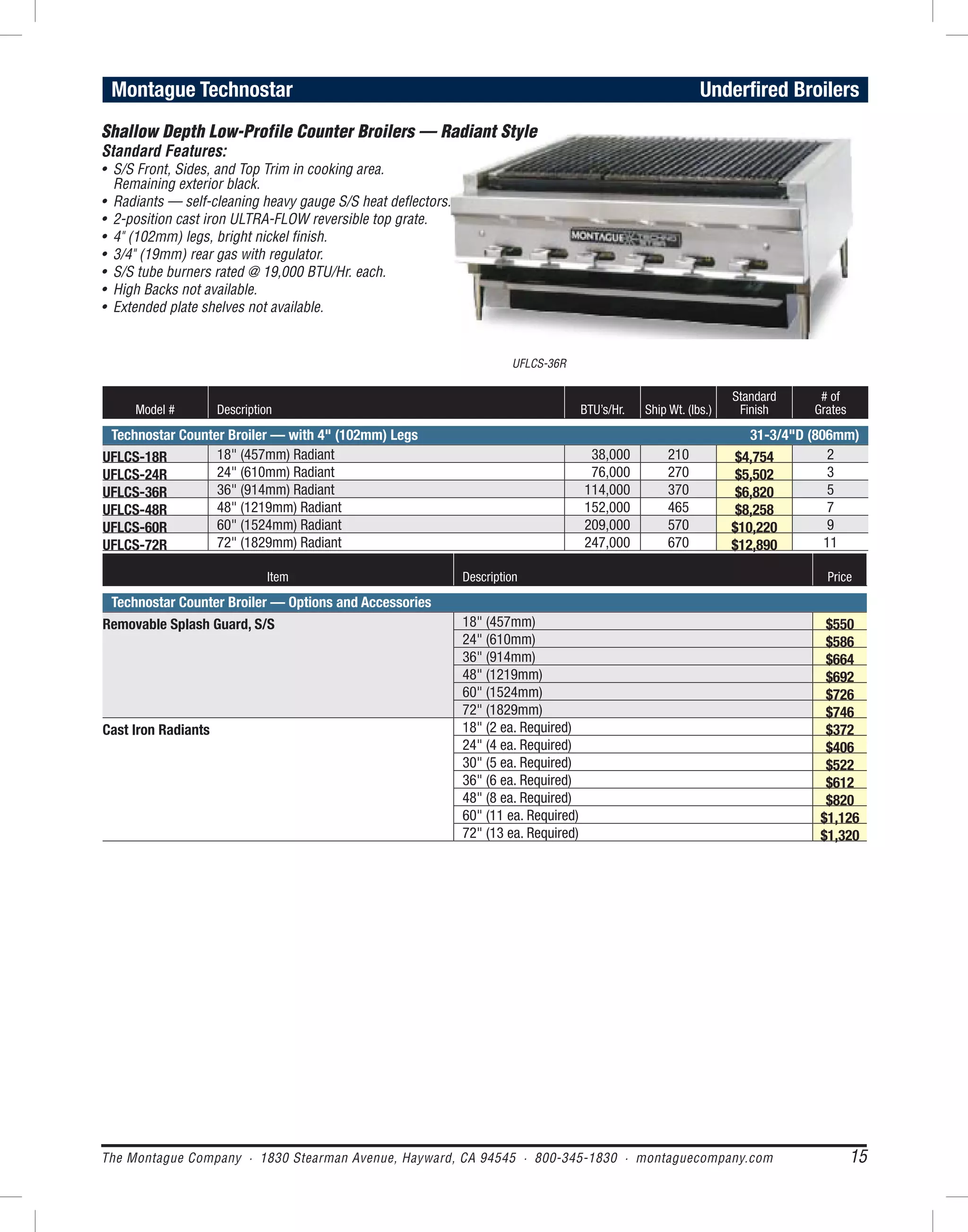 Price List of Commercial Cooking Equipments | PDF