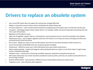 Replacing obsolete ERP software systems with Genio | PPTX