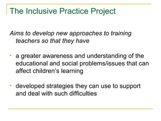 Reforming Teacher Education for Inclusive Education | PPT