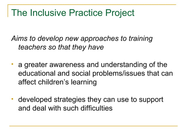 Reforming Teacher Education for Inclusive Education | PPT