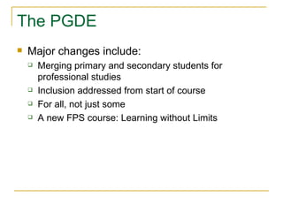 Reforming Teacher Education for Inclusive Education | PPT