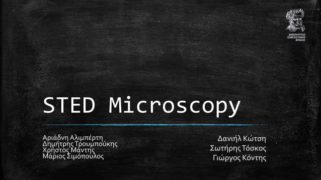 Sted microscopy | PPTX