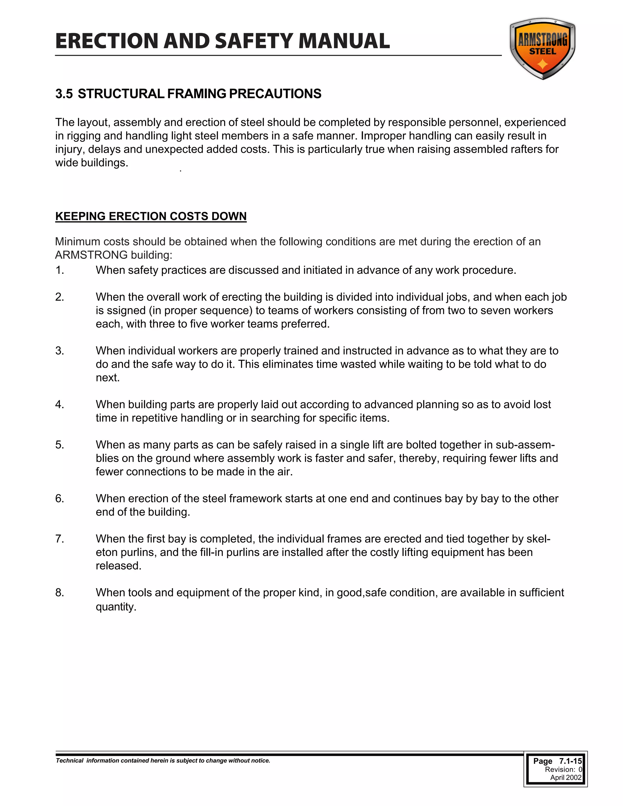 Steel building-erection-manual | PDF