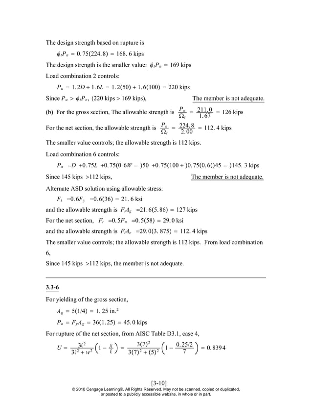 Steel Design 6th Edition Segui Solutions Manual | PDF | Physics | Science