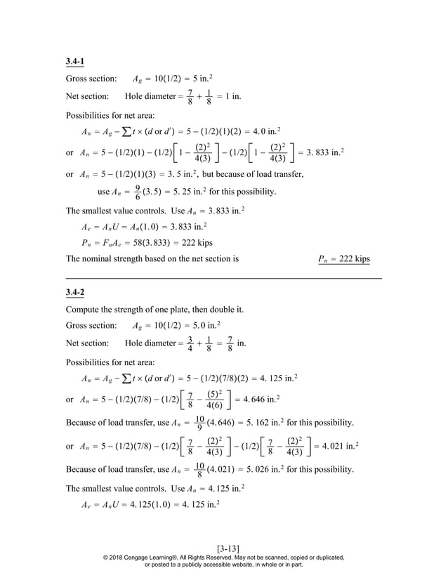 Steel Design 6th Edition Segui Solutions Manual | PDF | Physics | Science