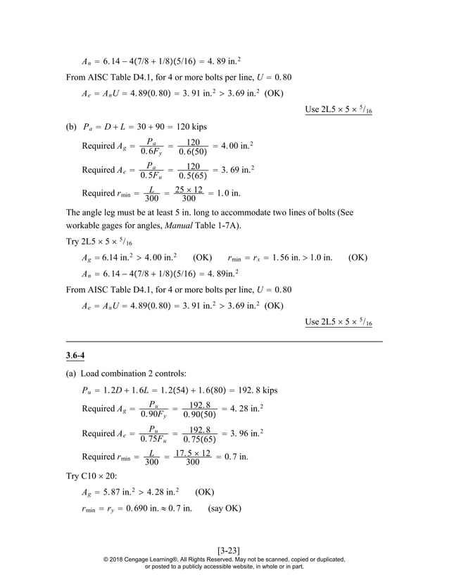Steel Design 6th Edition Segui Solutions Manual | PDF | Physics | Science
