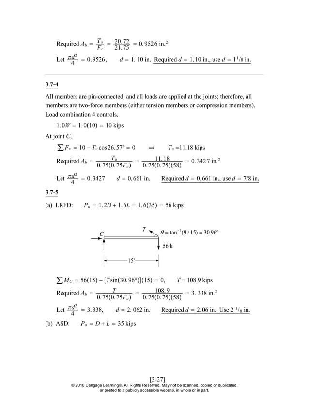 Steel Design 6th Edition Segui Solutions Manual | PDF | Physics | Science