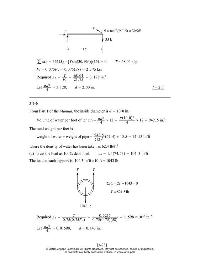 Steel Design 6th Edition Segui Solutions Manual | PDF | Physics | Science