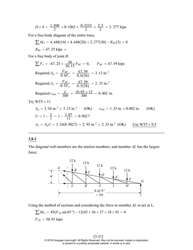 Steel Design 6th Edition Segui Solutions Manual | PDF | Physics | Science