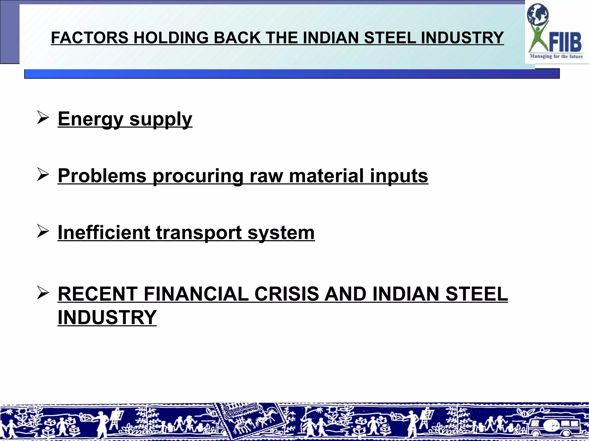 Steel Industry In India | PPT