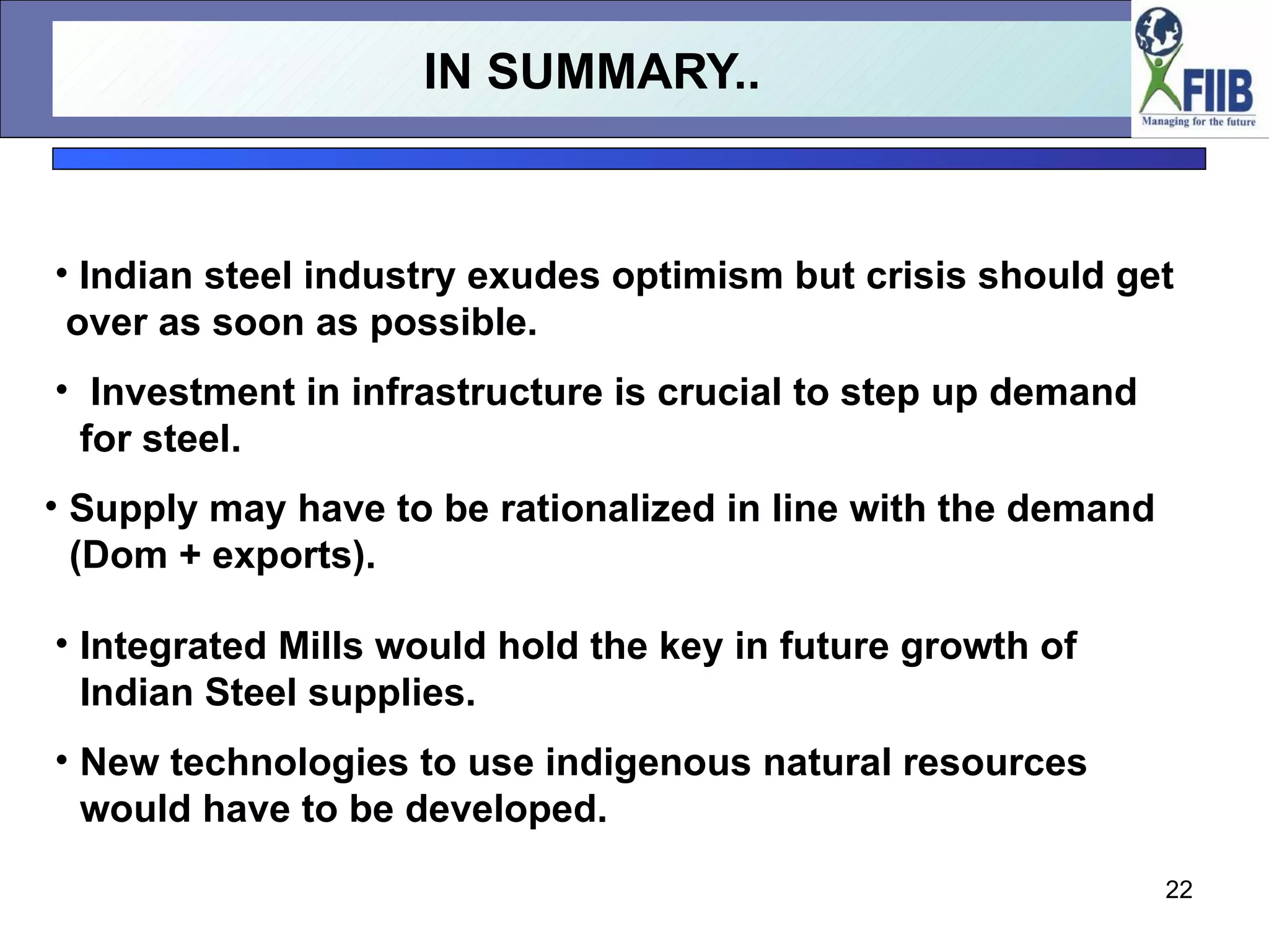 Steel Industry In India | PPT