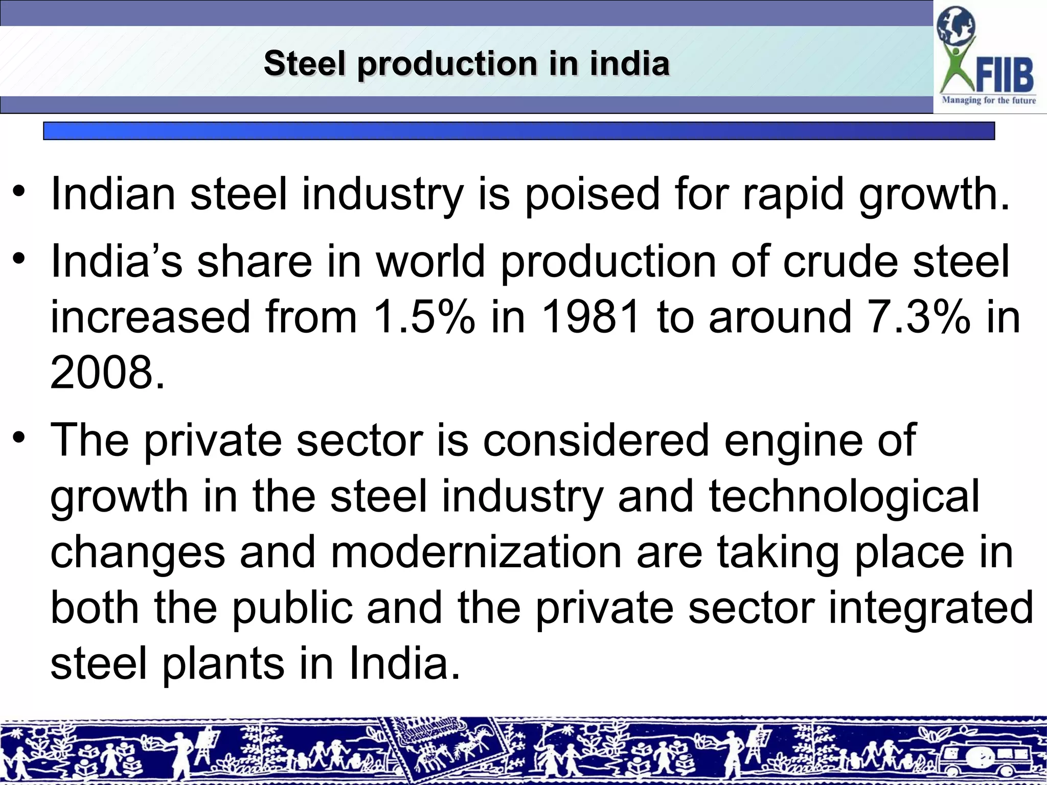 Steel Industry In India | PPT
