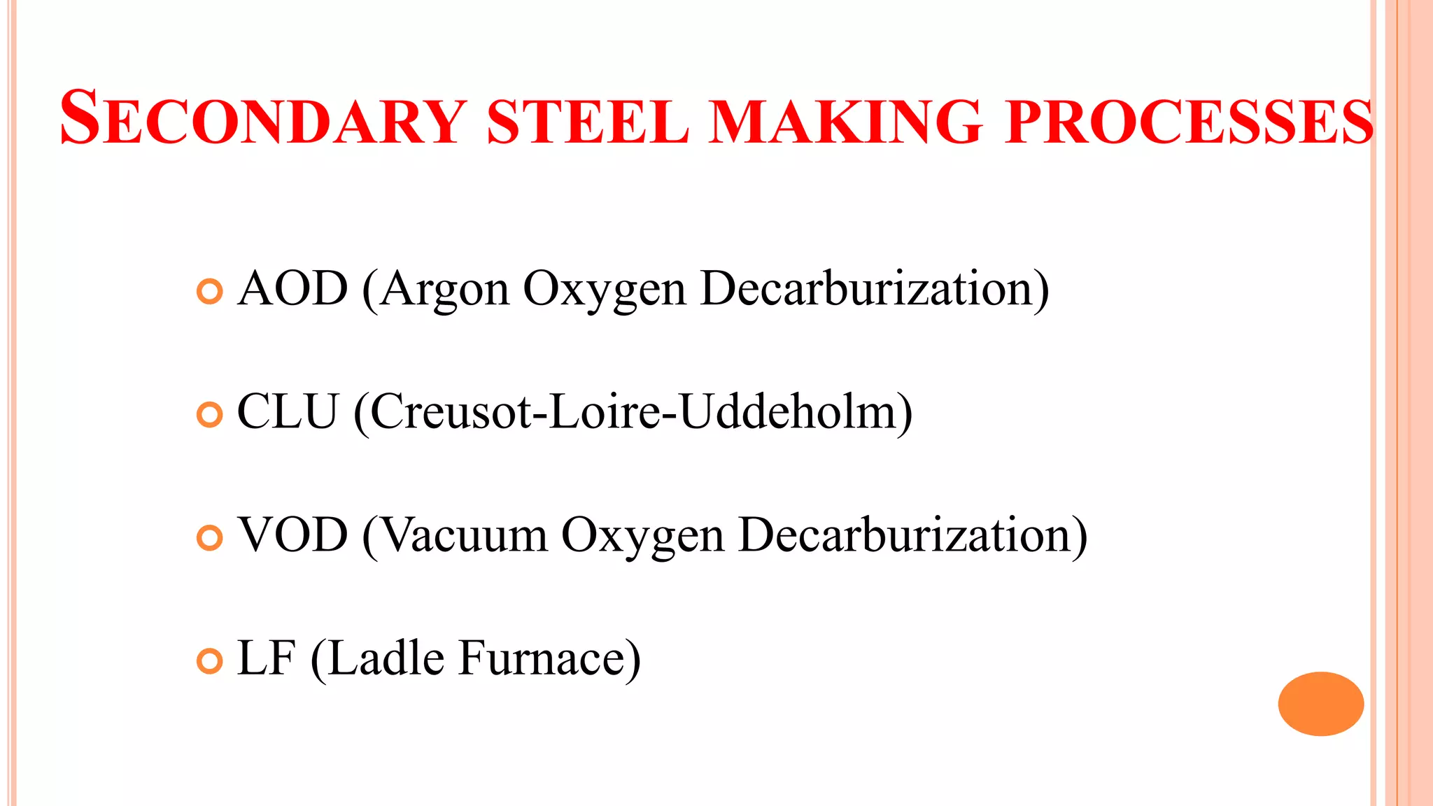 Secondary steel making | PPTX