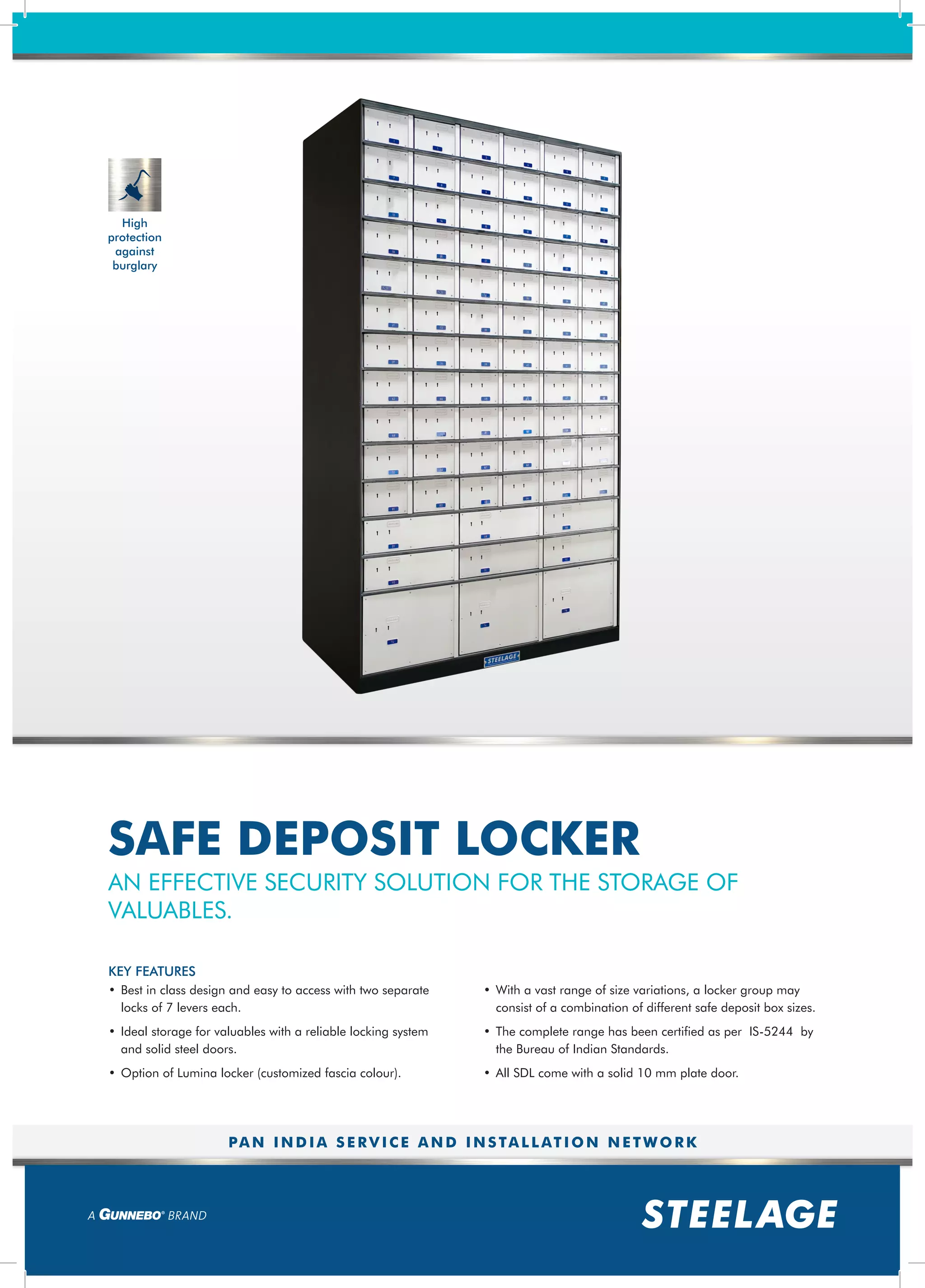 STEELAGE SAFE DEPOSIT LOCKERS | PDF