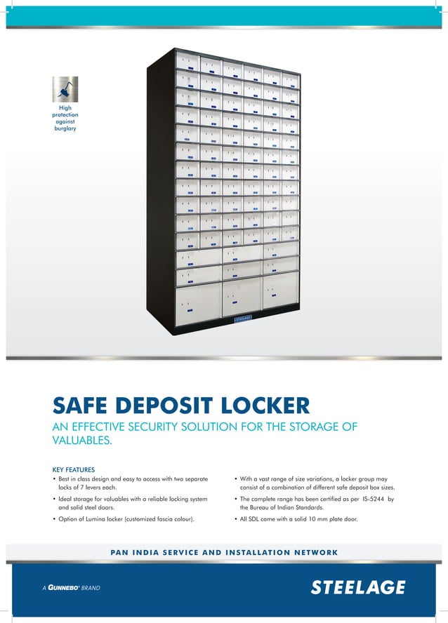 STEELAGE SAFE DEPOSIT LOCKERS | PDF
