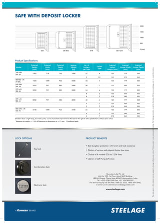 STEELAGE SAFE WITHDEPOSIT LOCKERS | PDF