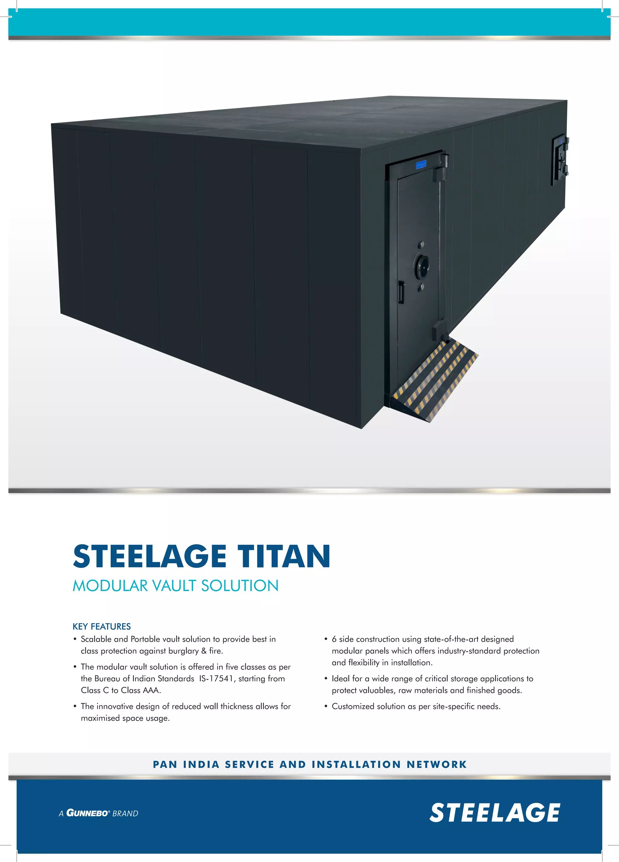 STEELAGE TITAN MODULAR VAULT SOLUTION | PDF