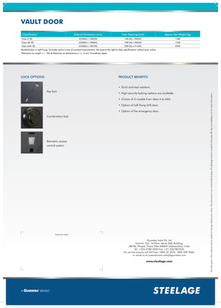 STEELAGE VAULT DOOR | PDF