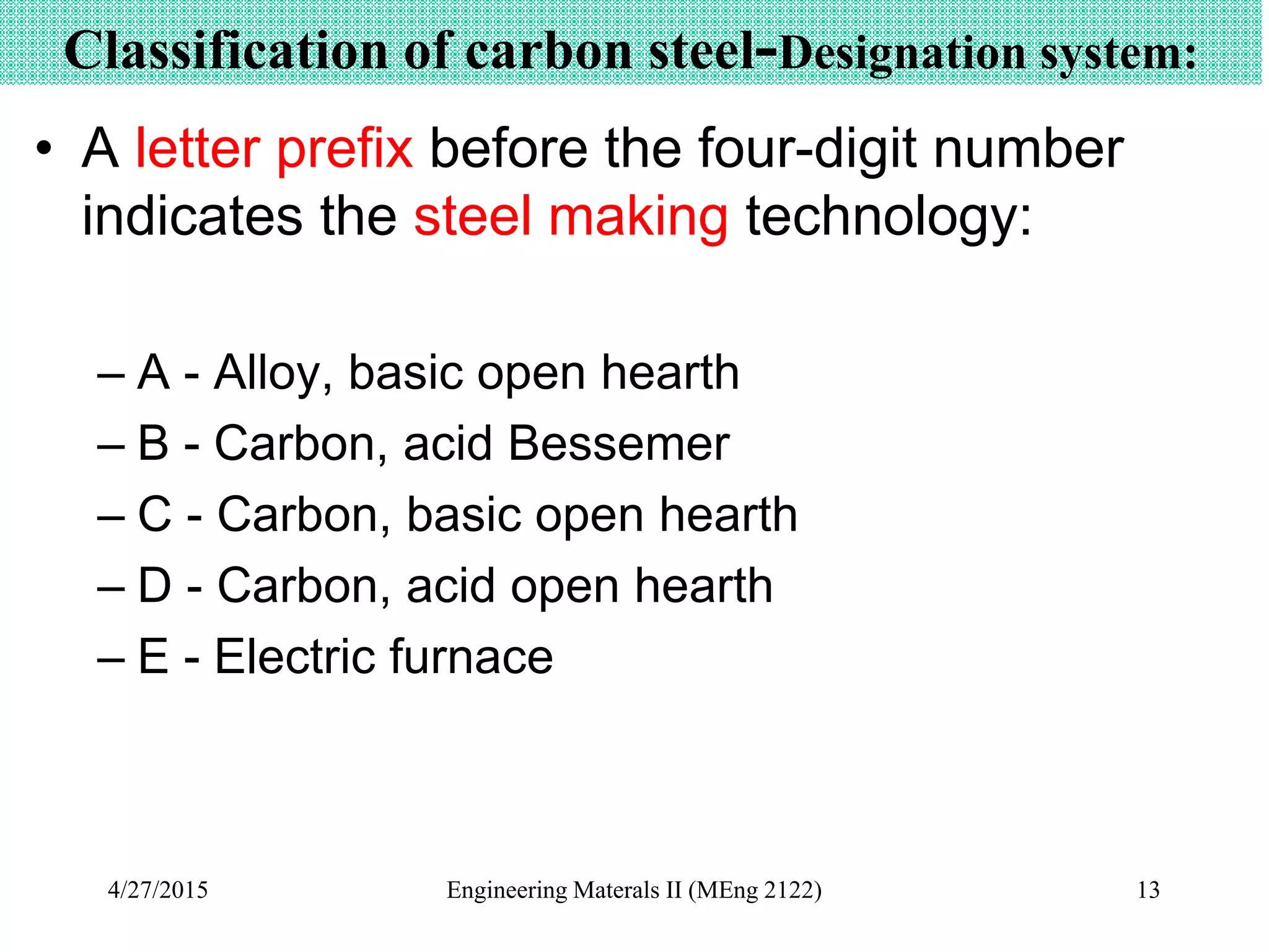 Steel and effect of alloying elements | PPTX