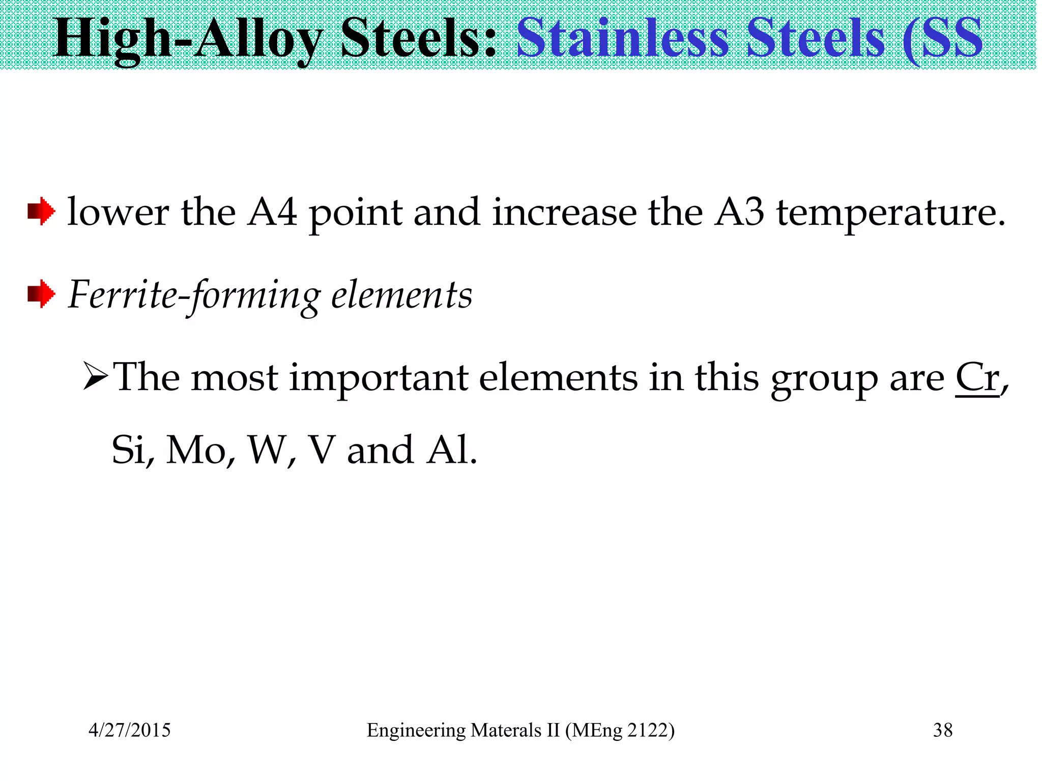 Steel and effect of alloying elements | PPTX