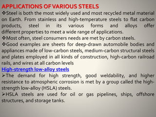 Applications of Steel | PPTX