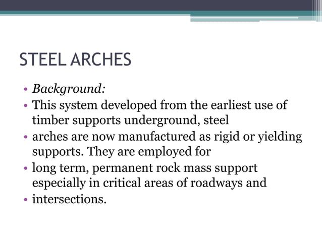 Steel arches and cerchar test | PPTX | Geology | Science