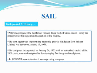 Steel authority of india ltd. (sail) | PPTX