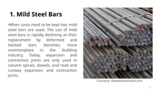 STEEL BARS and It's Uses in Construction | PPTX
