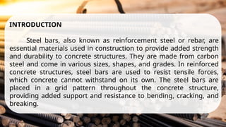 STEEL BARS and It's Uses in Construction | PPTX