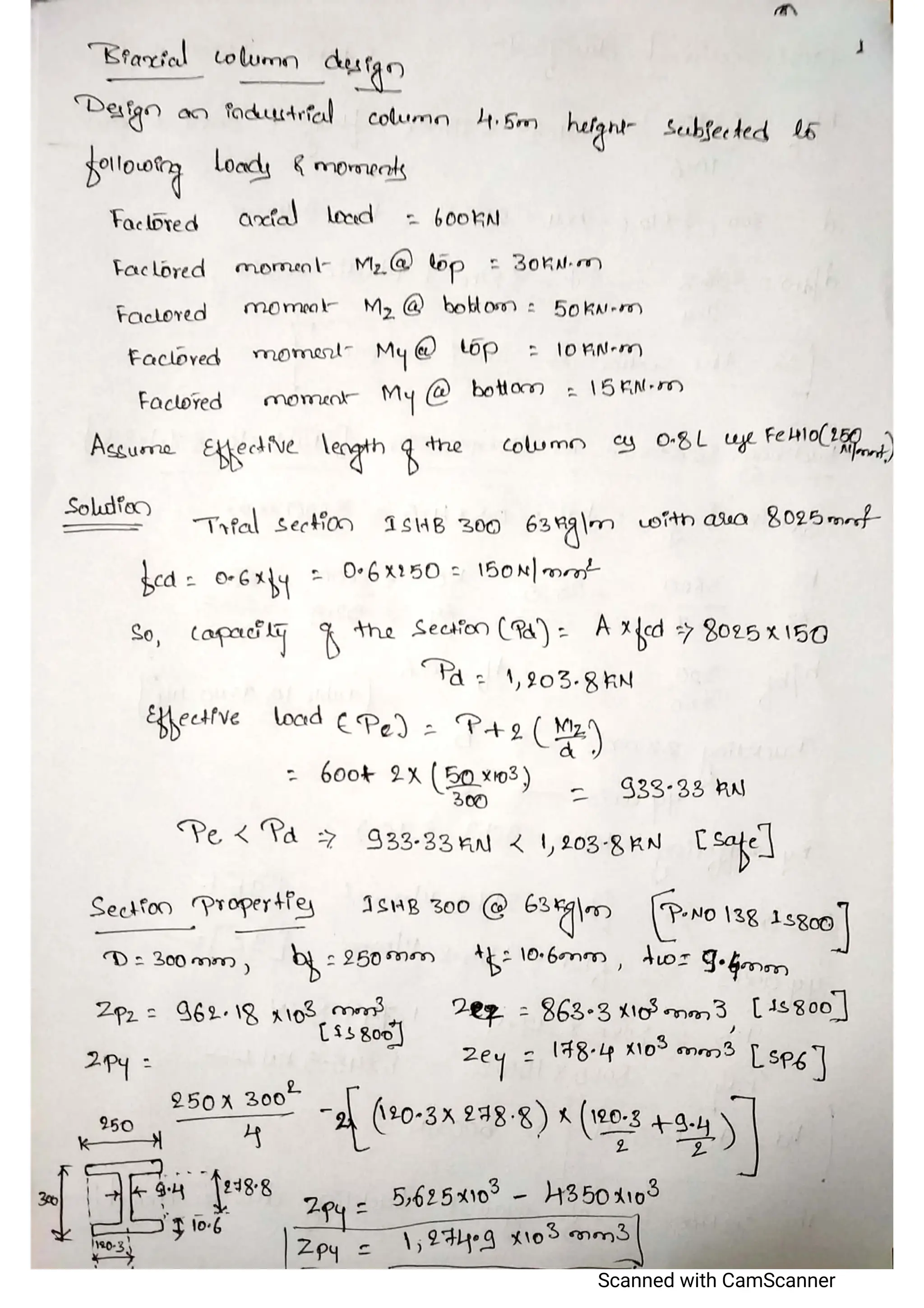 Steel Bi axial column Design.pdf